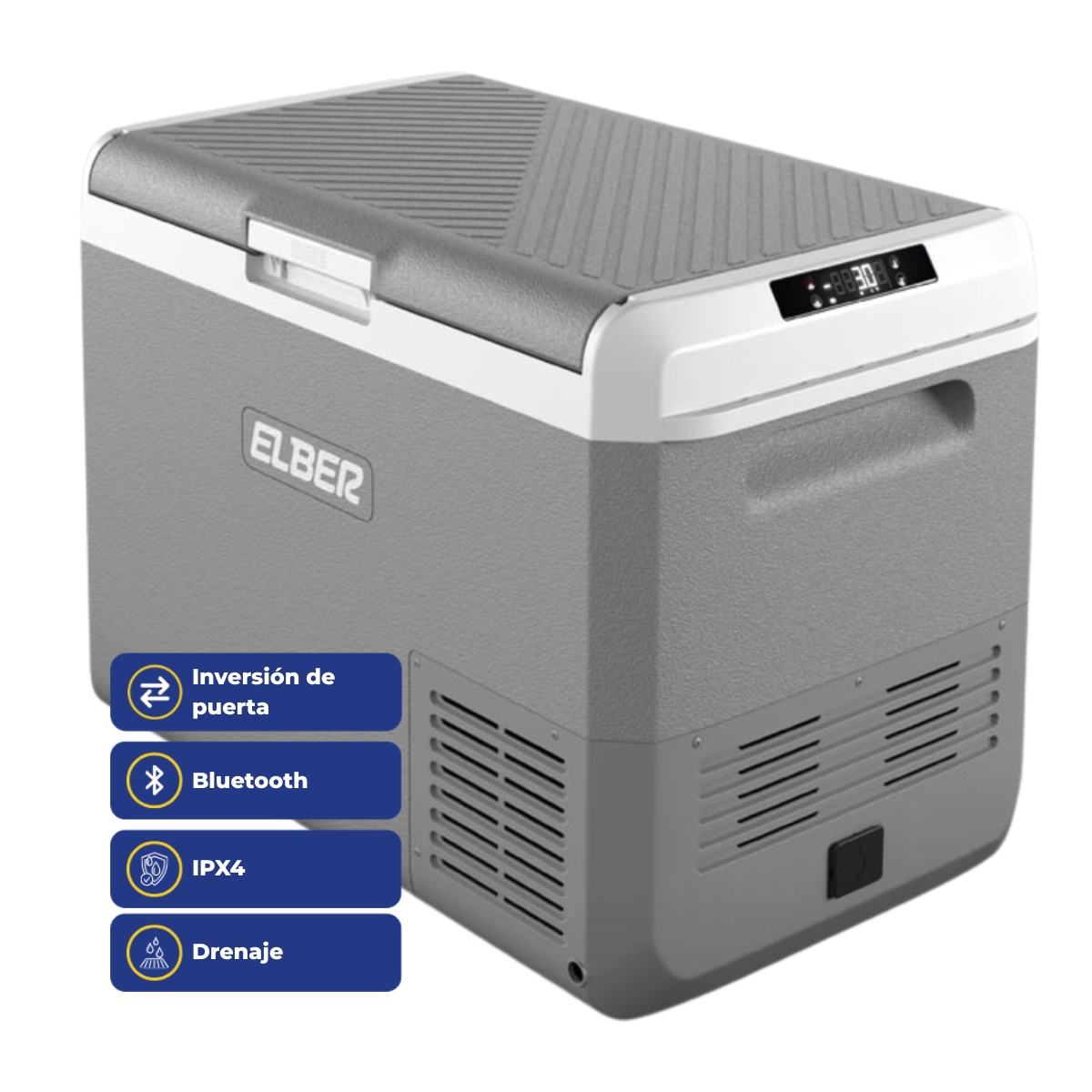 HELADERA ELBER D2D 12/24 VOLTS PORTATIL 50 LITROS C/BLUETOOTH – MAYREA ...