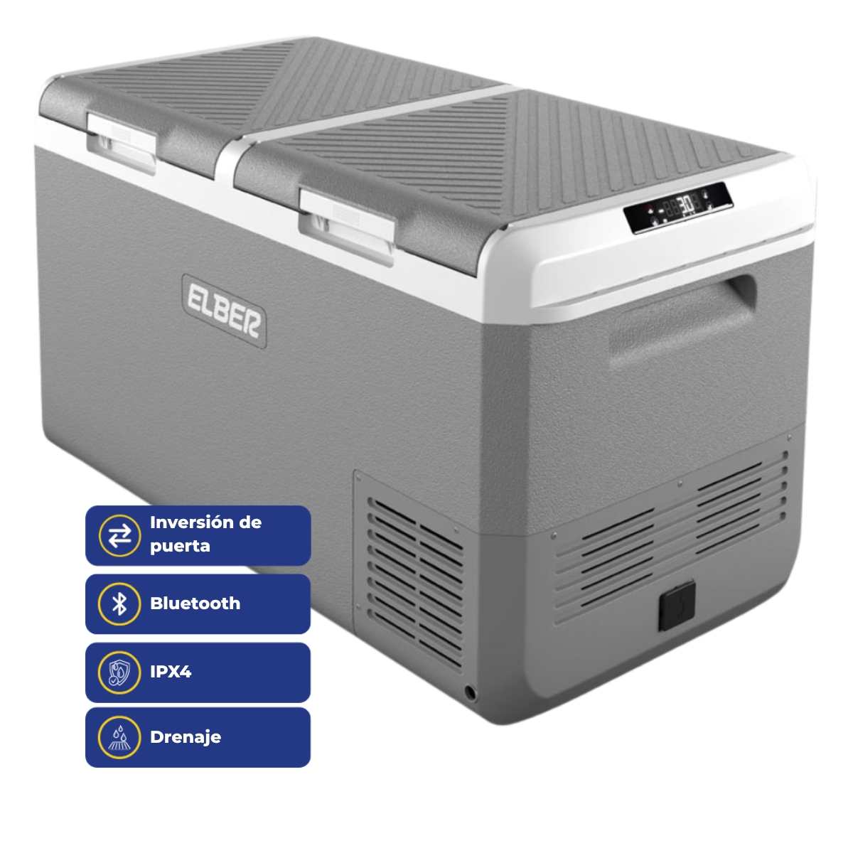 HELADERA ELBER D2D 12/24 VOLTS PORTATIL 75 LITROS C/BLUETOOTH – MAYREA ...