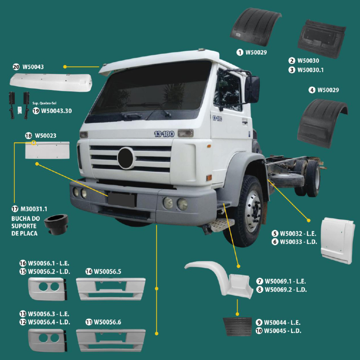 KIT GUARDABARROS C/ESTRIBO MAS BAJADA P/VW 24220 DERECHO – MAYREA DIGITAL