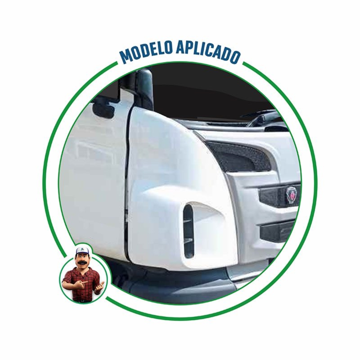 RECUBRIMIENTO DEFLECTOR DE COLUMNA IZQUIERDA PARA SCANIA S6 CABINA P ...